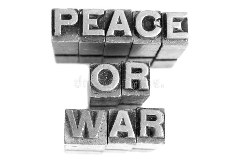 Peace War Sign Antique Metal Letter Type Stock Photos - Free & Royalty ...