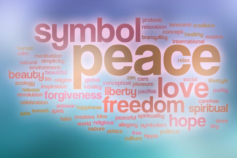 Peace Word Cloud with Abstract Background Stock Illustration ...