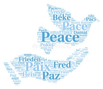 Multilingual Peace Word Cloud Stock Illustrations – 26 Multilingual ...
