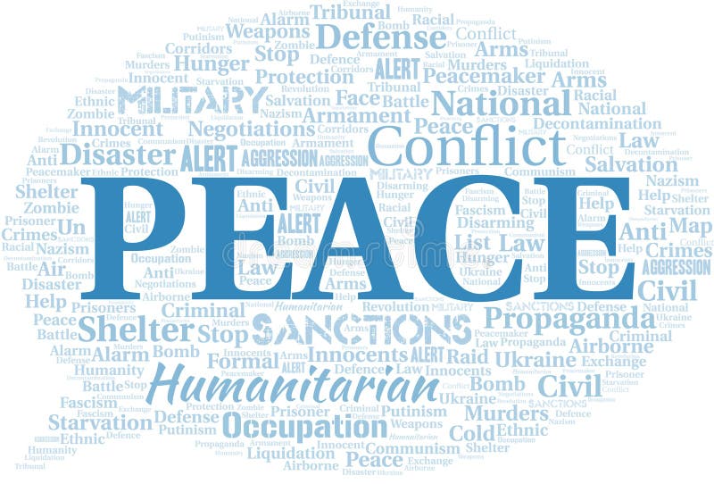 Peace Word Cloud. Vector Made with the Text only. Stock Vector ...
