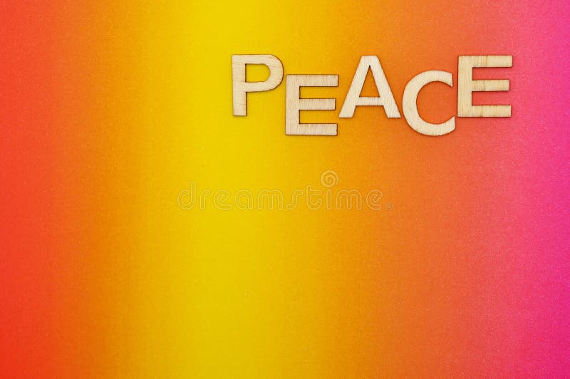 Peace Write on Colorful Background Stock Image - Image of drink, yellow ...