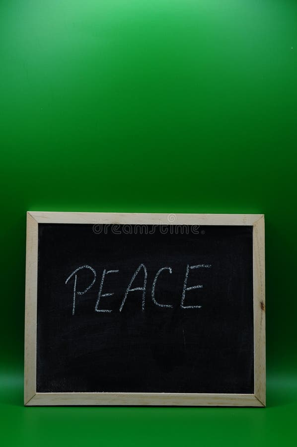 Peace Write with Green Background Stock Illustration - Illustration of ...