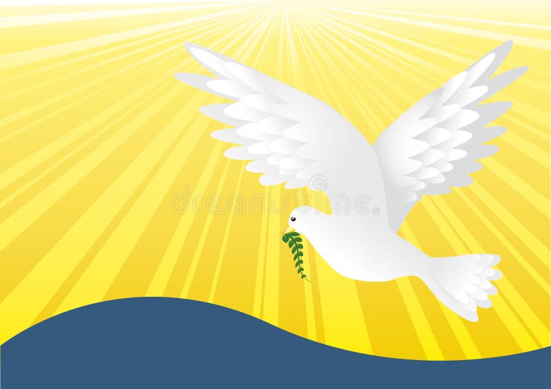 Peace_yellow stock vector. Illustration of lighting, glare - 7676122