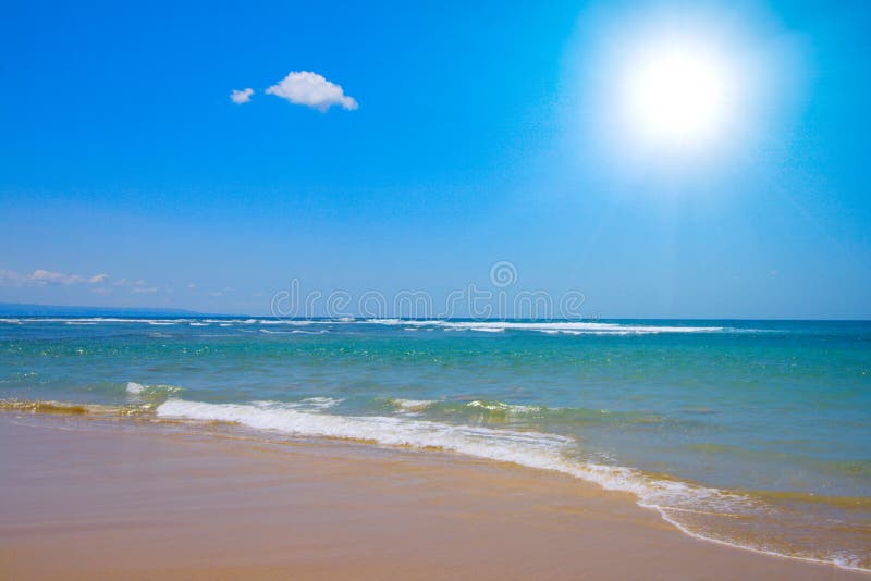 Peaceful beach scene stock photo. Image of travel, solitude - 5048450