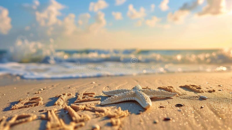 A Peaceful Beach Scene with the Words Breathe and Mindfulness Written ...