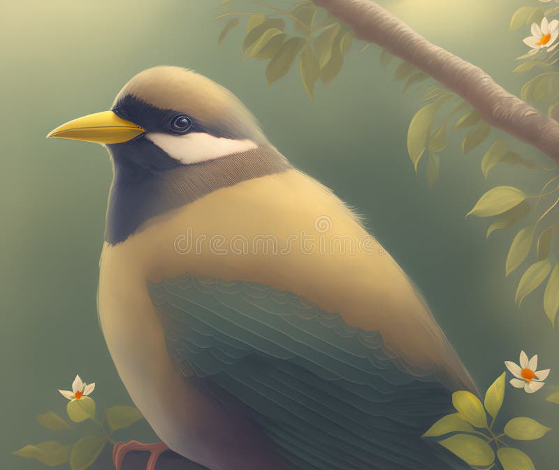 Peaceful Bird in Bliss, Generative AI Illustration Stock Photo - Image ...
