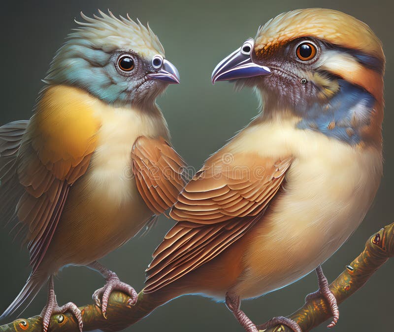 Peaceful Bird in Bliss, Generative AI Illustration Stock Illustration ...