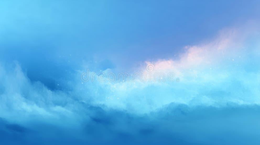 Peaceful Blue Sky with Soft Clouds Stock Image - Image of relaxation ...