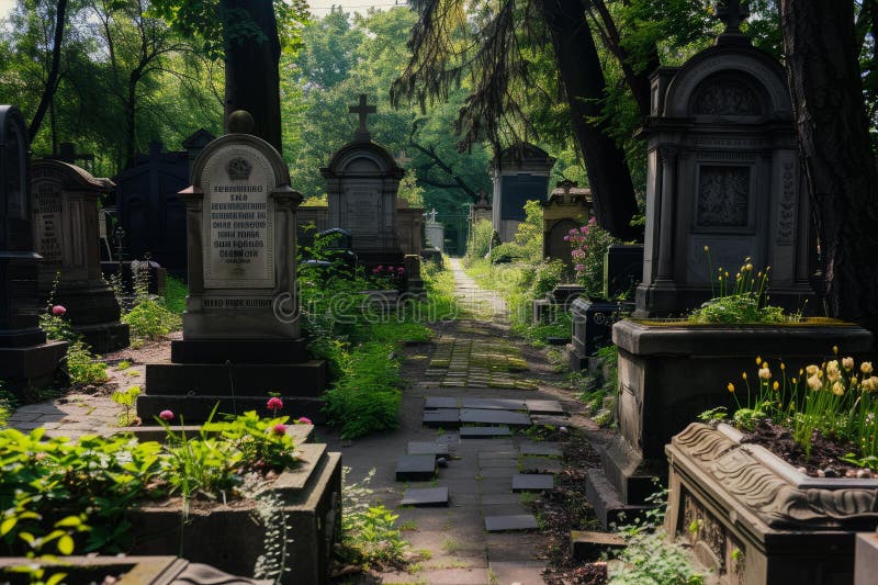 Tranquil Pathway Floral Cemetery Stock Photos - Free & Royalty-Free Stock Photos from Dreamstime