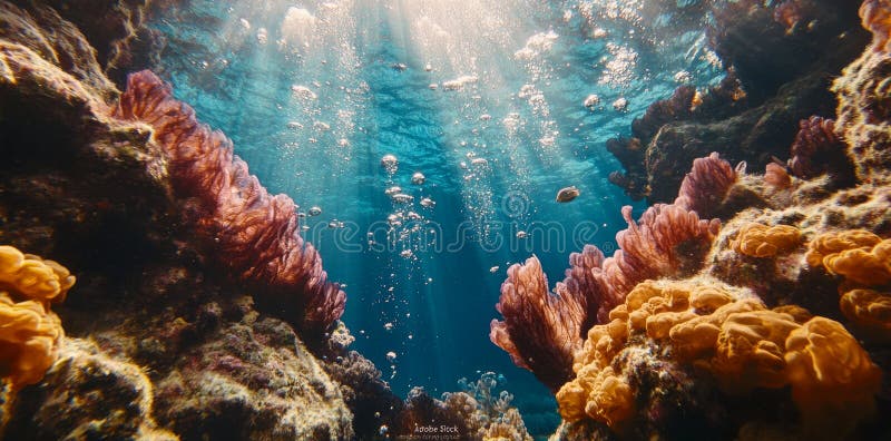 On a Peaceful Day, Bubbles Float Up To the Surface in a Quiet ...