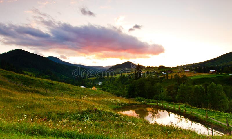 A peaceful evening stock image. Image of ruhpolding, hose - 33995931
