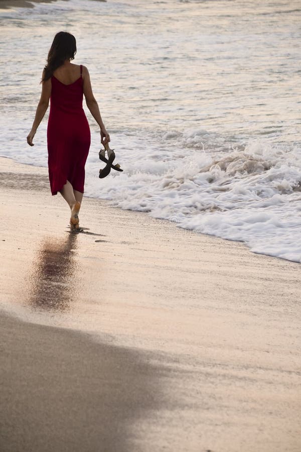 Peaceful evening walk stock image. Image of holiday, sand - 25986163