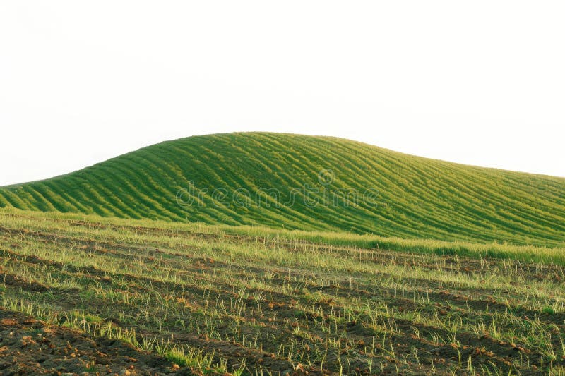 Peaceful Field Hill Background Suitable Nature Landscape Themes Stock ...