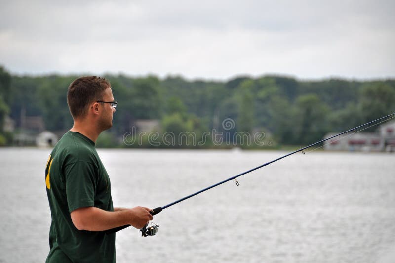 Peaceful fishing stock photo. Image of shore, bait, shoreline - 11823124