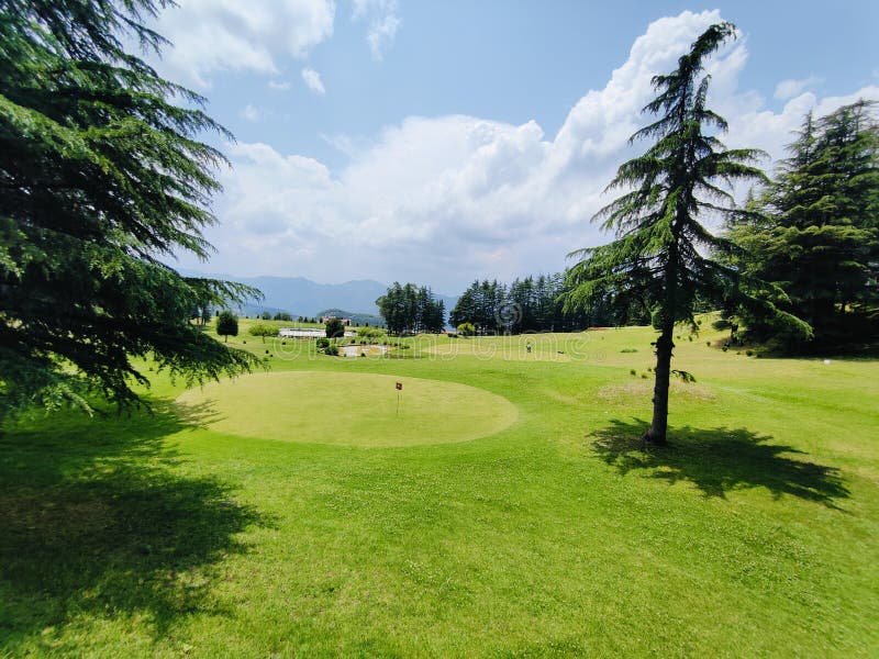 Peaceful Golf Course Set Amidst Pine Trees, Rolling Greens, and a ...