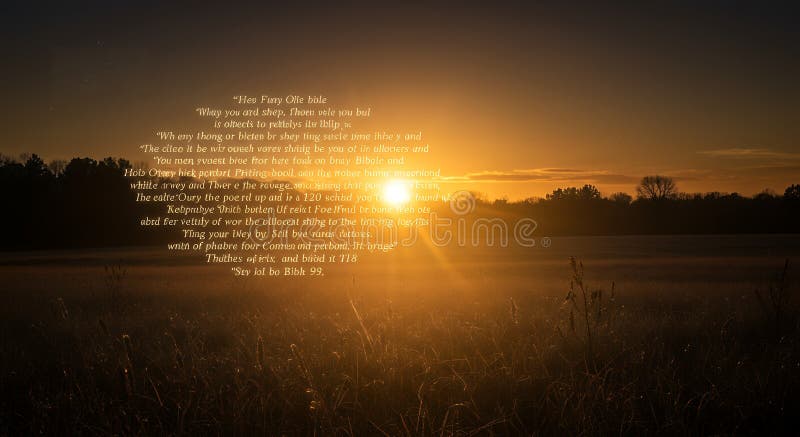Serene Background with Bible Verses in Elegant Script and Soft Glowing ...
