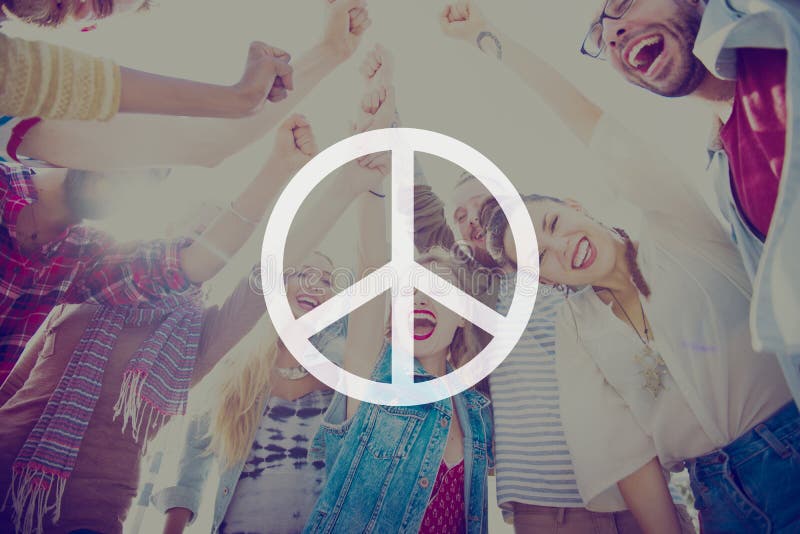 Peaceful Liberty Protest Symbol Gradient Concept Stock Illustration ...