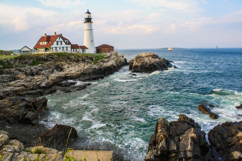 Peaceful Lighthouse stock photo. Image of framing, white - 36807452