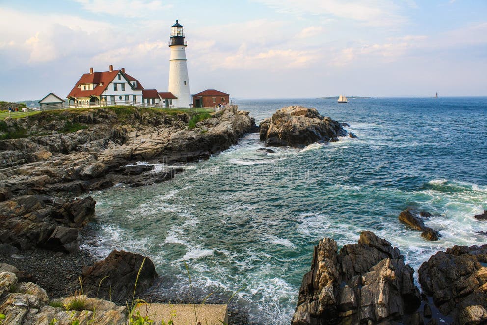 Peaceful Lighthouse stock photo. Image of framing, white - 36807452