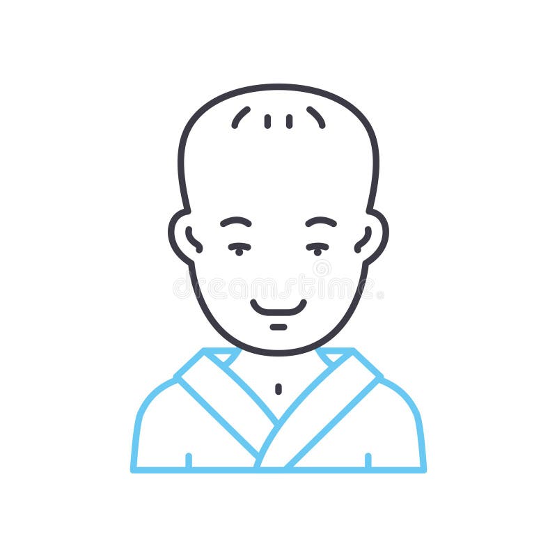 Peaceful Line Icon, Outline Symbol, Vector Illustration, Concept Sign ...