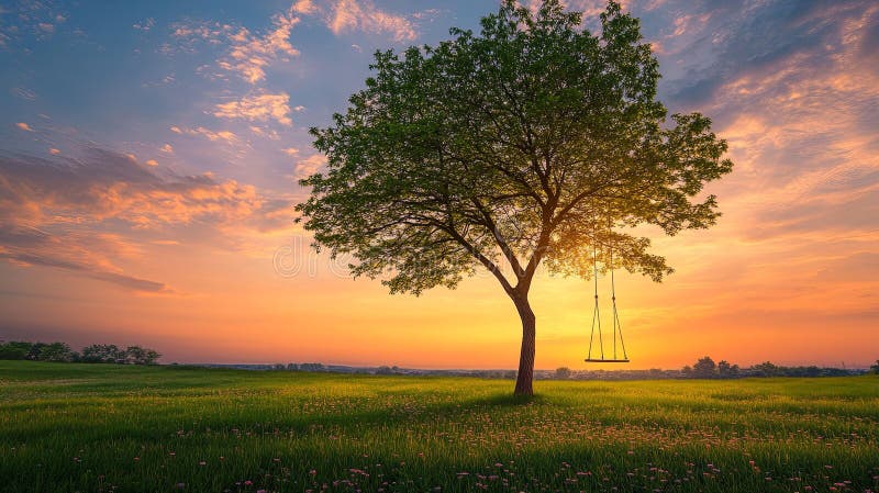 5,136 Meadow Sunset One Tree Stock Photos - Free & Royalty-Free Stock ...