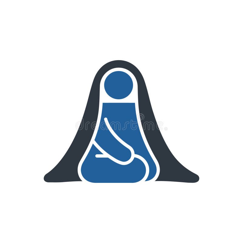 Peaceful Meditation Icon stock vector. Illustration of meditation ...