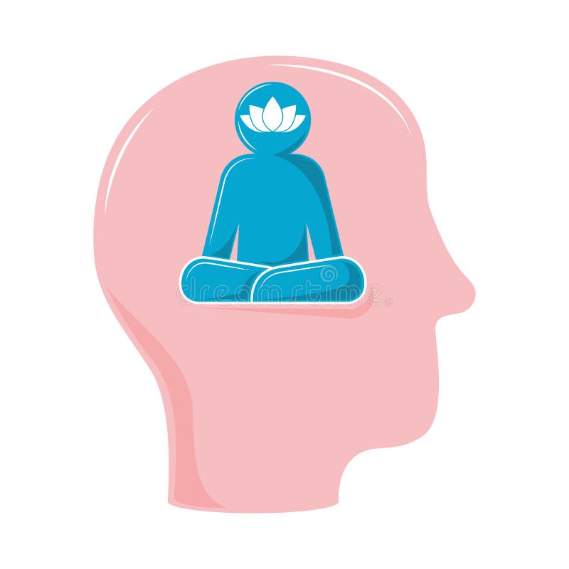 Peaceful mind meditation stock vector. Illustration of peace - 370010506