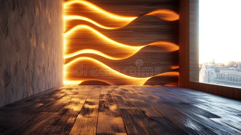 A Peaceful Minimalist Room Design Highlighted by a Wave Wall and ...