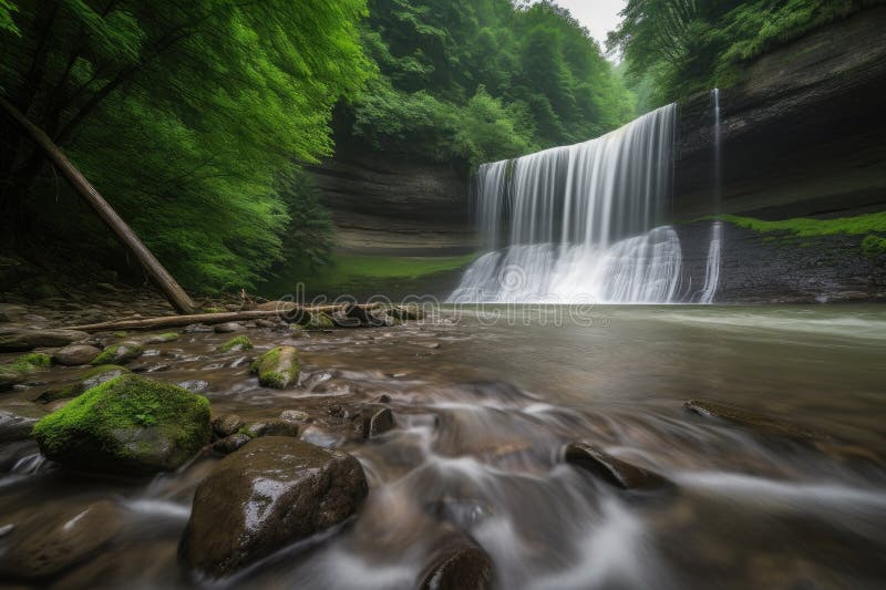 Peaceful Moment, with the Sound of Rushing Water, and Dramatic ...