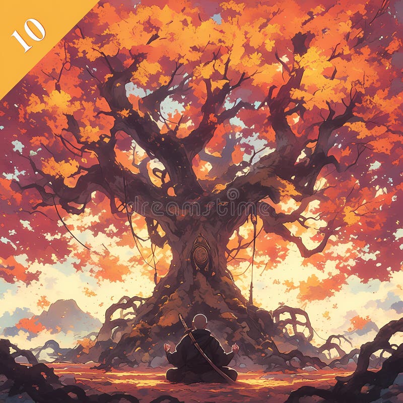 Peaceful Monk Meditation stock illustration. Illustration of heritage ...