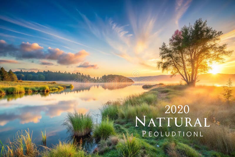 Peaceful New Years Resolution Landscape Elegant Design Template for ...