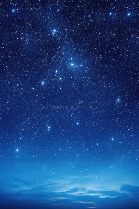 A Peaceful Night Sky with Stars Reflecting on the Water. Suitable for ...