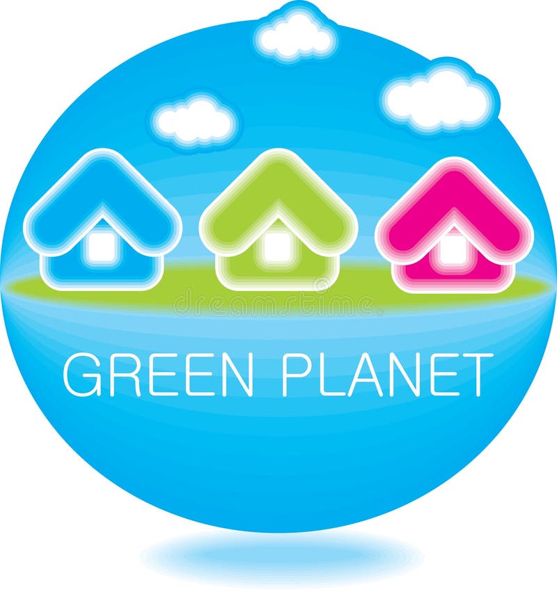 Peaceful Planet with Yin Yang Symbol Stock Illustration - Illustration ...