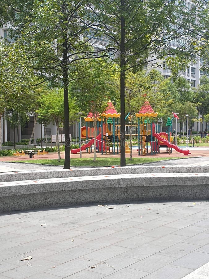Peaceful playground stock photo. Image of peaceful, building - 217624942
