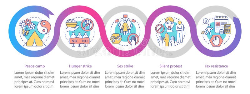 Peaceful Protest Vector Infographic Template. Business Presentation ...