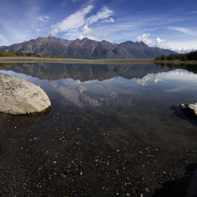Peaceful Reflection Landscape Stock Image - Image of mirror, peace ...
