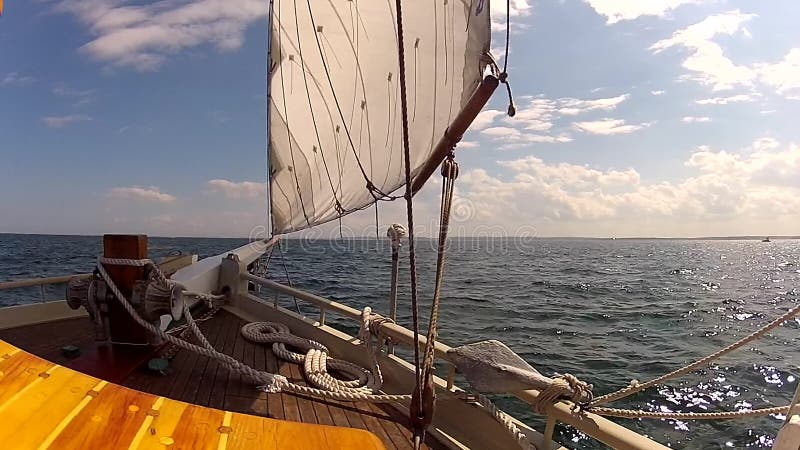Schooner ocean ride stock footage. Video of ocean, sail - 347966316