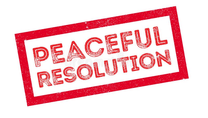 Peaceful Resolution Rubber Stamp Stock Illustration - Illustration of ...