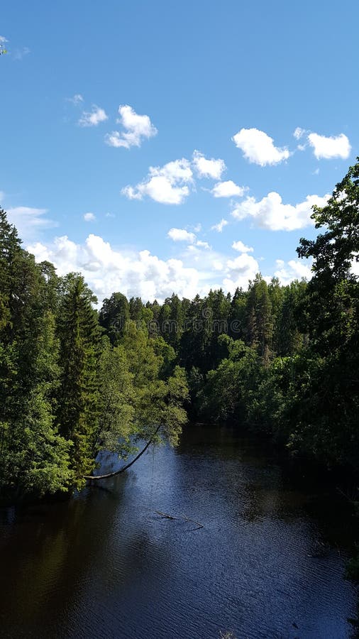 Peaceful river stock image. Image of peaceful, clouds - 75302959
