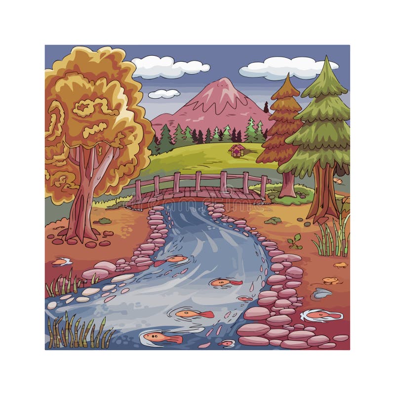 Peaceful Riverside Scene with Ducks and Mountains in the Background ...