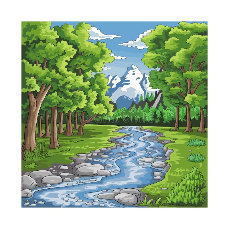 Peaceful Riverside Scene with Ducks and Mountains in the Background ...