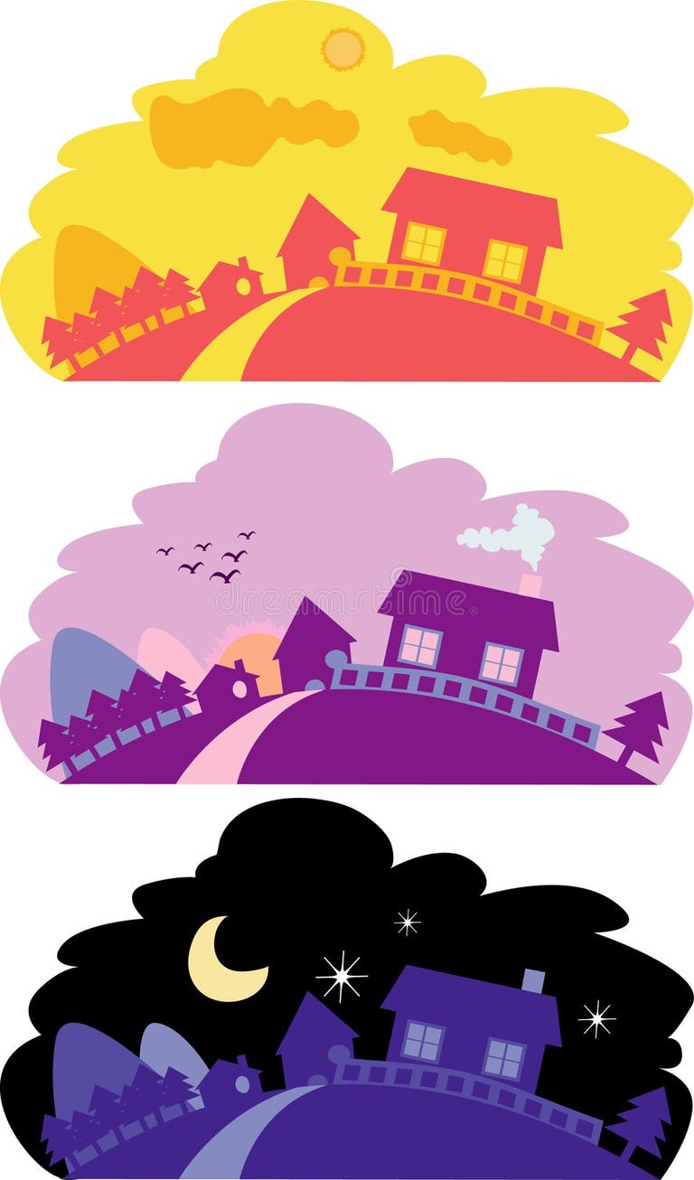 Peaceful Rural Scenery Vector Stock Illustrations – 4,775 Peaceful ...