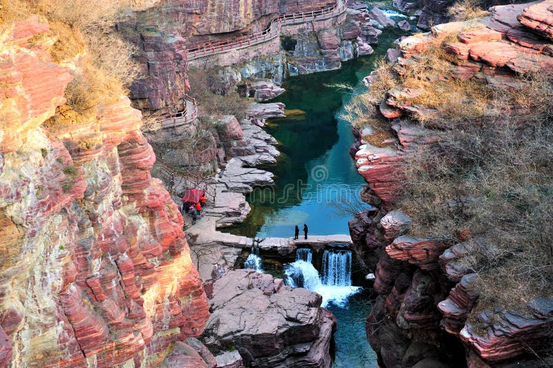 Peaceful Scenic View of River,cliff and Mountain Stock Image - Image of ...