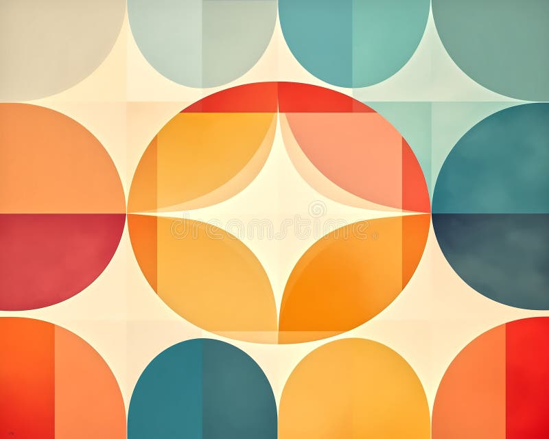 Peaceful Shapes, Abstract Background with Simple Geometric Forms Stock ...
