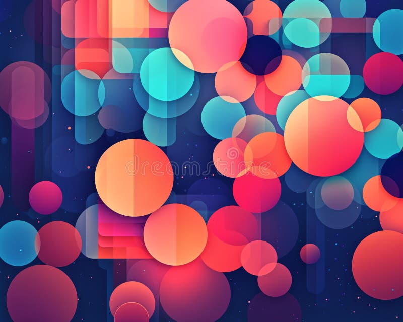 Peaceful Shapes, Abstract Background with Simple Geometric Forms Stock ...