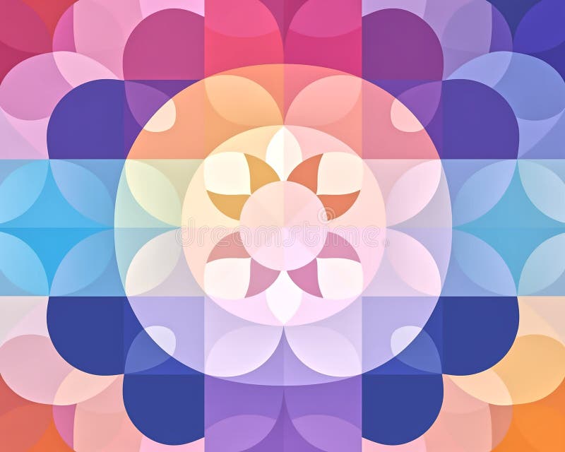 Peaceful Shapes, Abstract Background with Simple Geometric Forms Stock ...