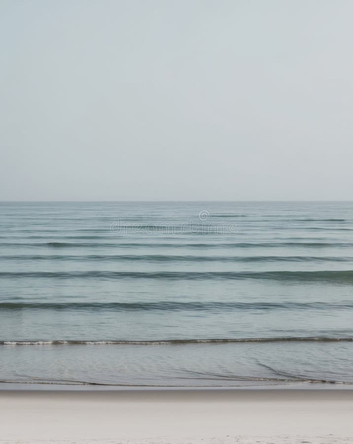 Peaceful Shoreline with Blue Ocean Waves Background Stock Image - Image ...