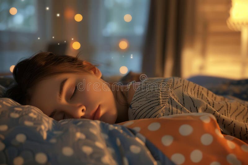 Peaceful Sleep. Illustrating the Importance of Quality Rest Stock ...