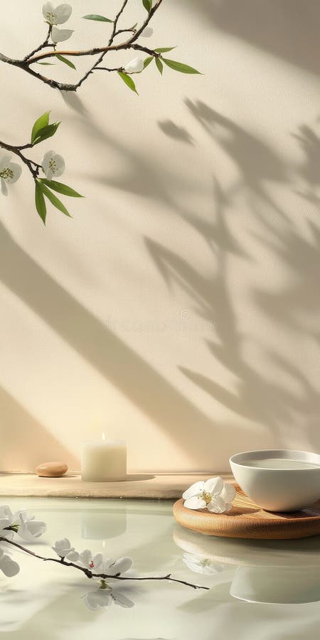 Peaceful Spa Background with Clear Space for Advertisements. Stock ...