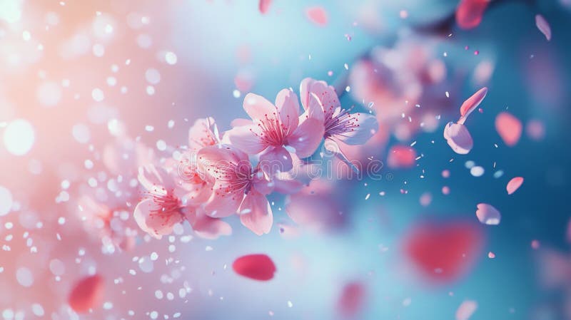 A Peaceful Spring Bloom Set Against a Soft, Blurred Natural Backdrop ...